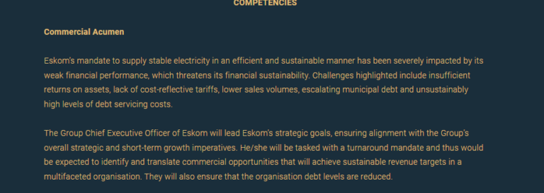 CEO at Eskom position advertised publicly - Smile 90.4FM