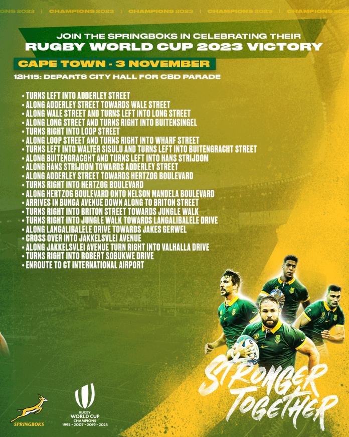 ICYMI: Springbok trophy tour in Cape Town - here are the details ...