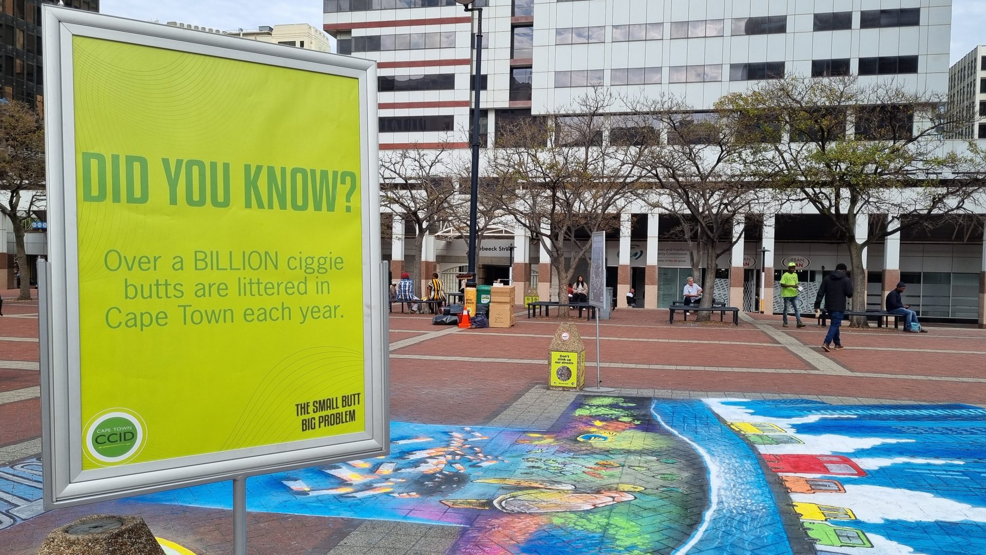 Bin Your Butt: Giant 3D drawing highlights scourge of ciggie-butt ...