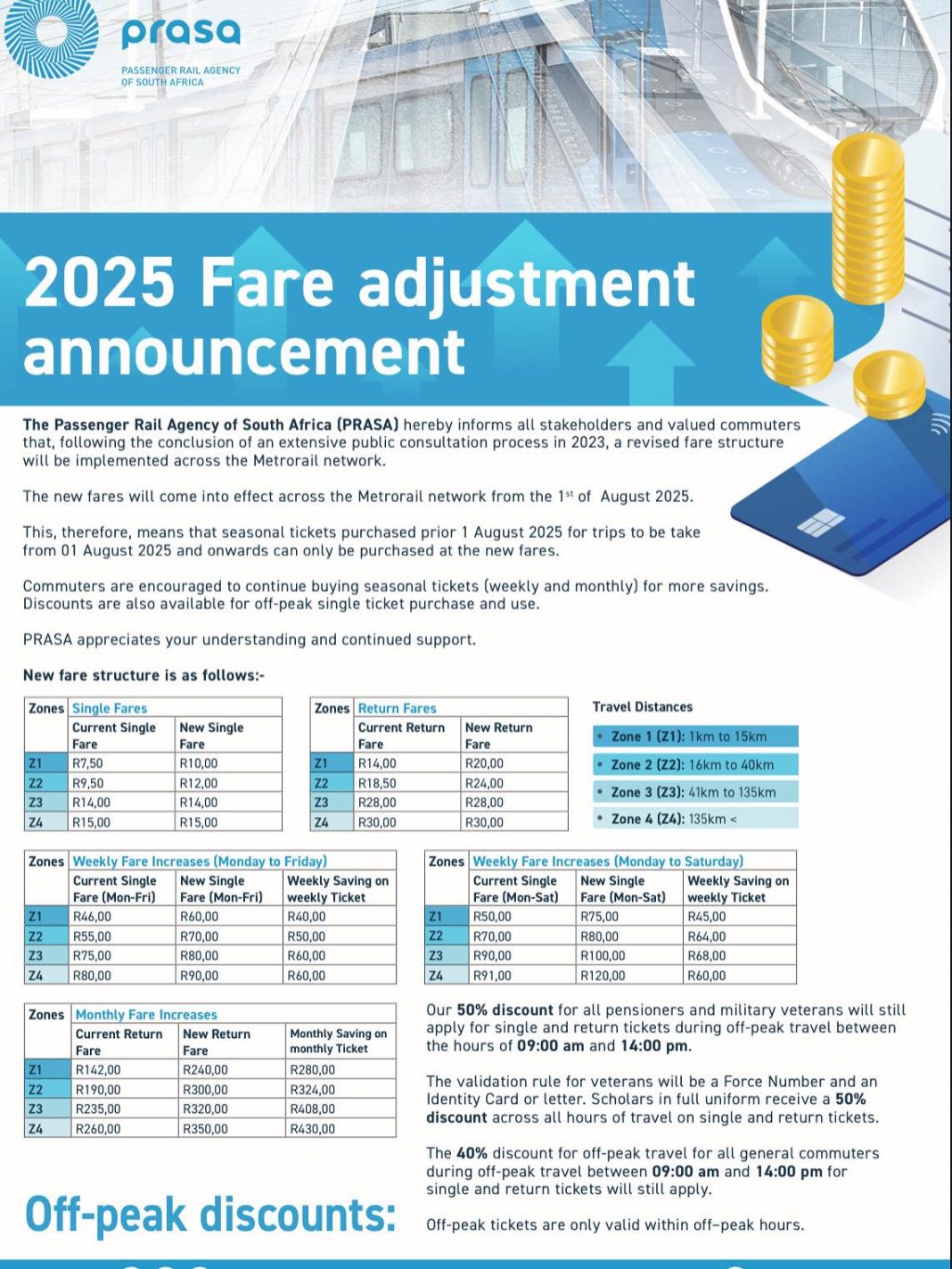 SEE: Train fares to increase on 1 August - Smile 90.4FM