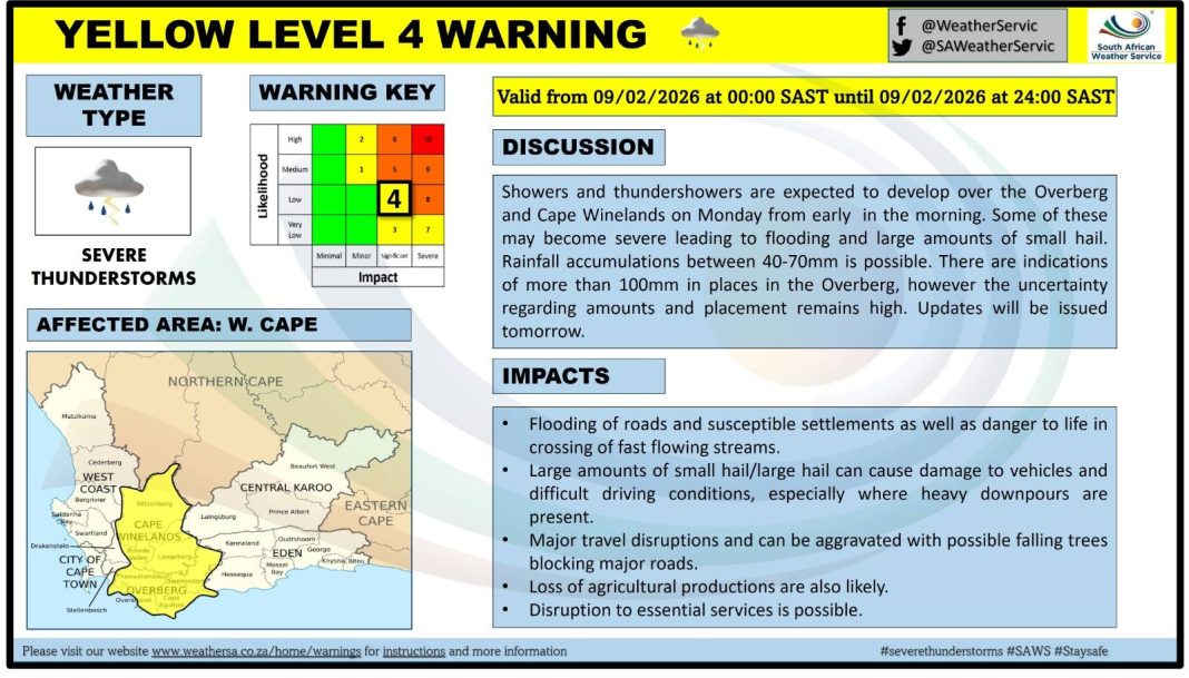 Weather alert for the Western Cape - Smile 90.4FM
