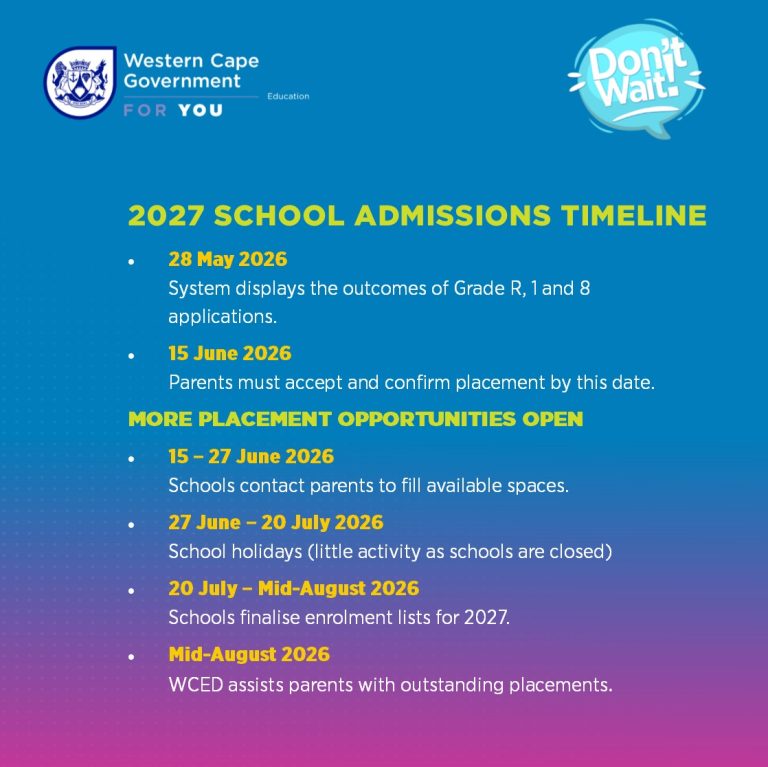 WCED Explains Why Learners May Appear “Double Booked” in Admissions ...