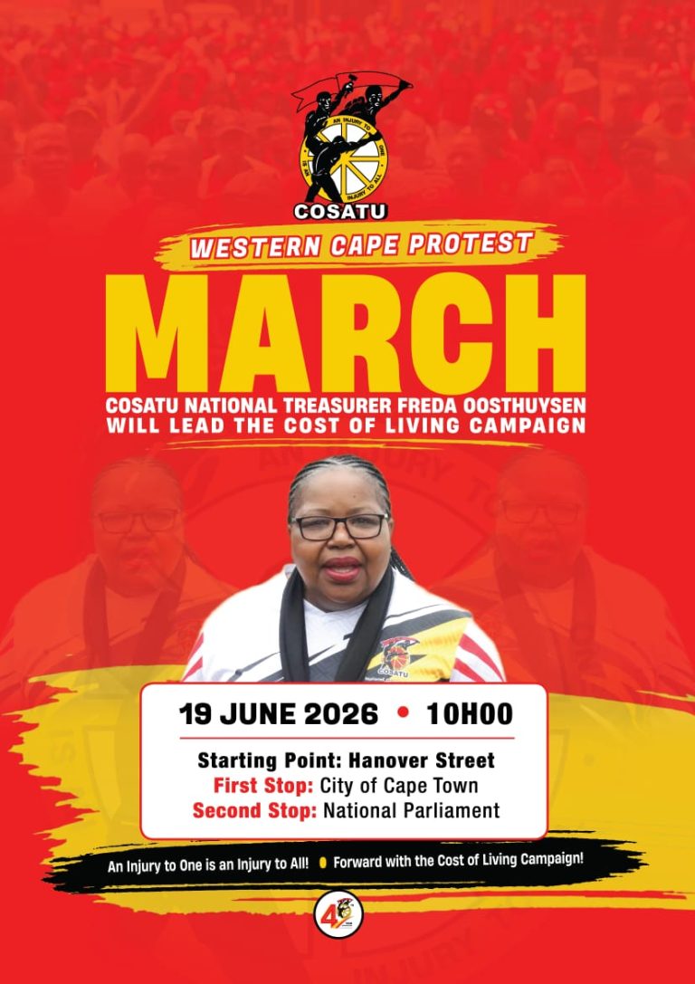 COSATU Takes Cost of Living Fight to Parliament - Smile 90.4FM
